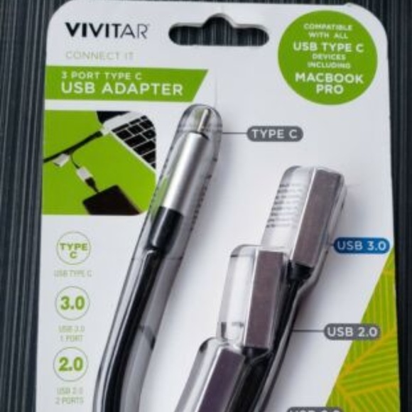 Vivitar | Accessories | Vivitar 3 Port Type C Usb Adapter New | Poshmark